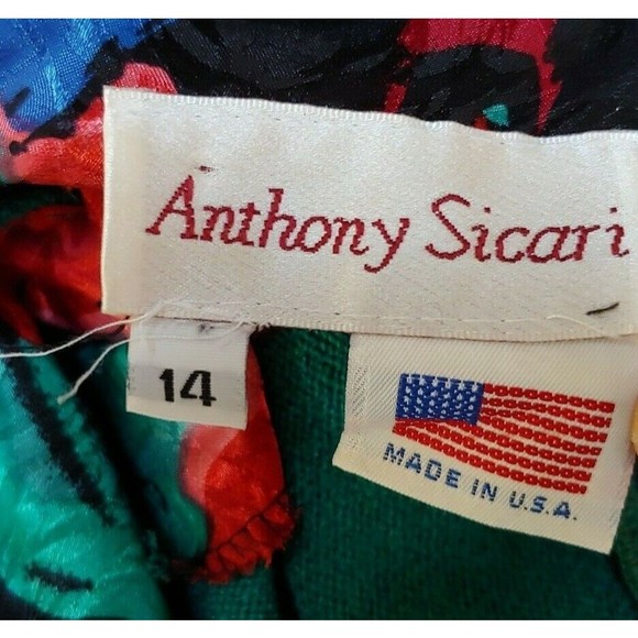 Anthony Sicari | Tops | Vtg Anthony Sicari Womens Top Sz 4 Puffy Floral ...